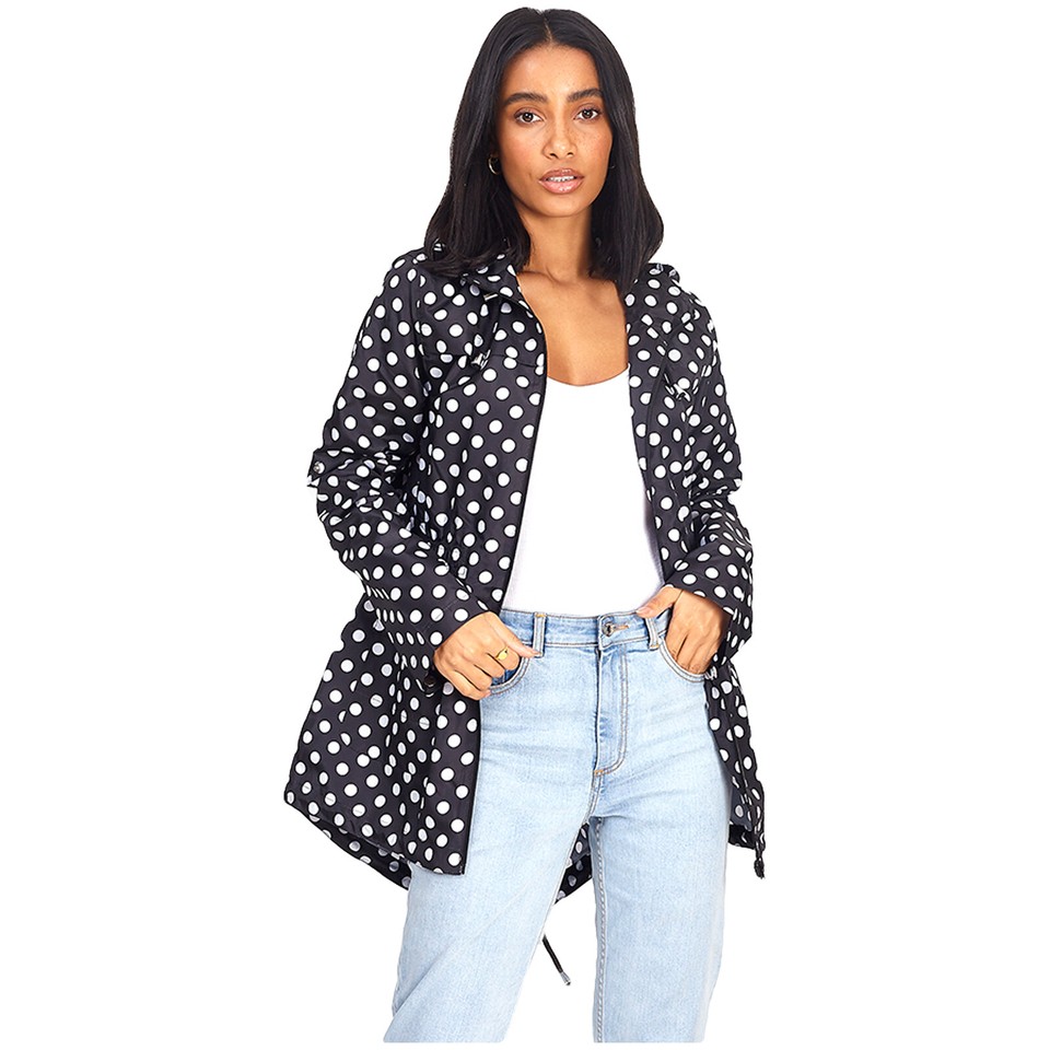 LADIES RAIN MAC WOMENS SHOWER RAINCOAT GIRLS FISHTAIL FESTIVAL KAGOOL ...