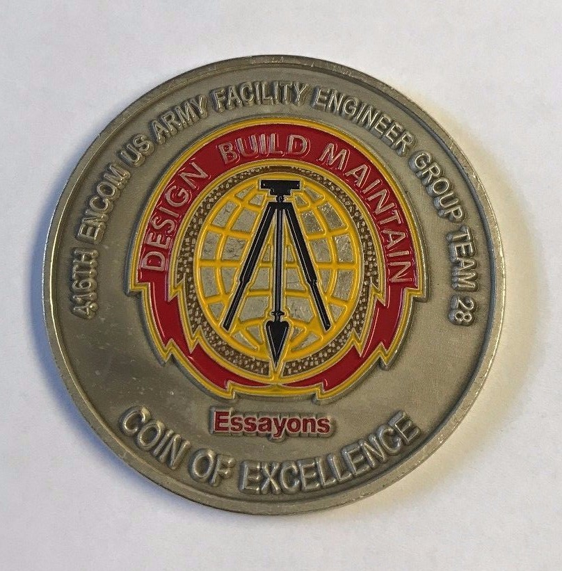 US Army Encom 416th Engineer Command Group Team 28 Coin of Excellence ...