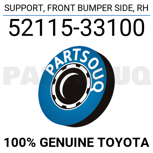 5211533100 Genuine Toyota SUPPORT, FRONT BUMPER SIDE, RH 52115-33100 | eBay