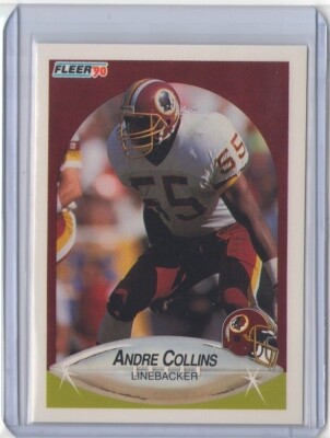 ANDRE COLLINS 1990 Fleer Update RC Rookie #U-21 REDSKINS Penn State | eBay