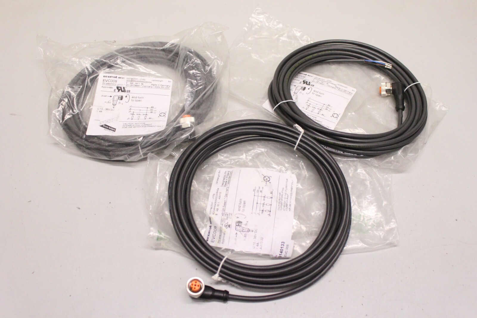 3x IFM ELECTRONIC ADOAH043MSS0005H04 Sensor Kabel EVC008 OVP | eBay.de