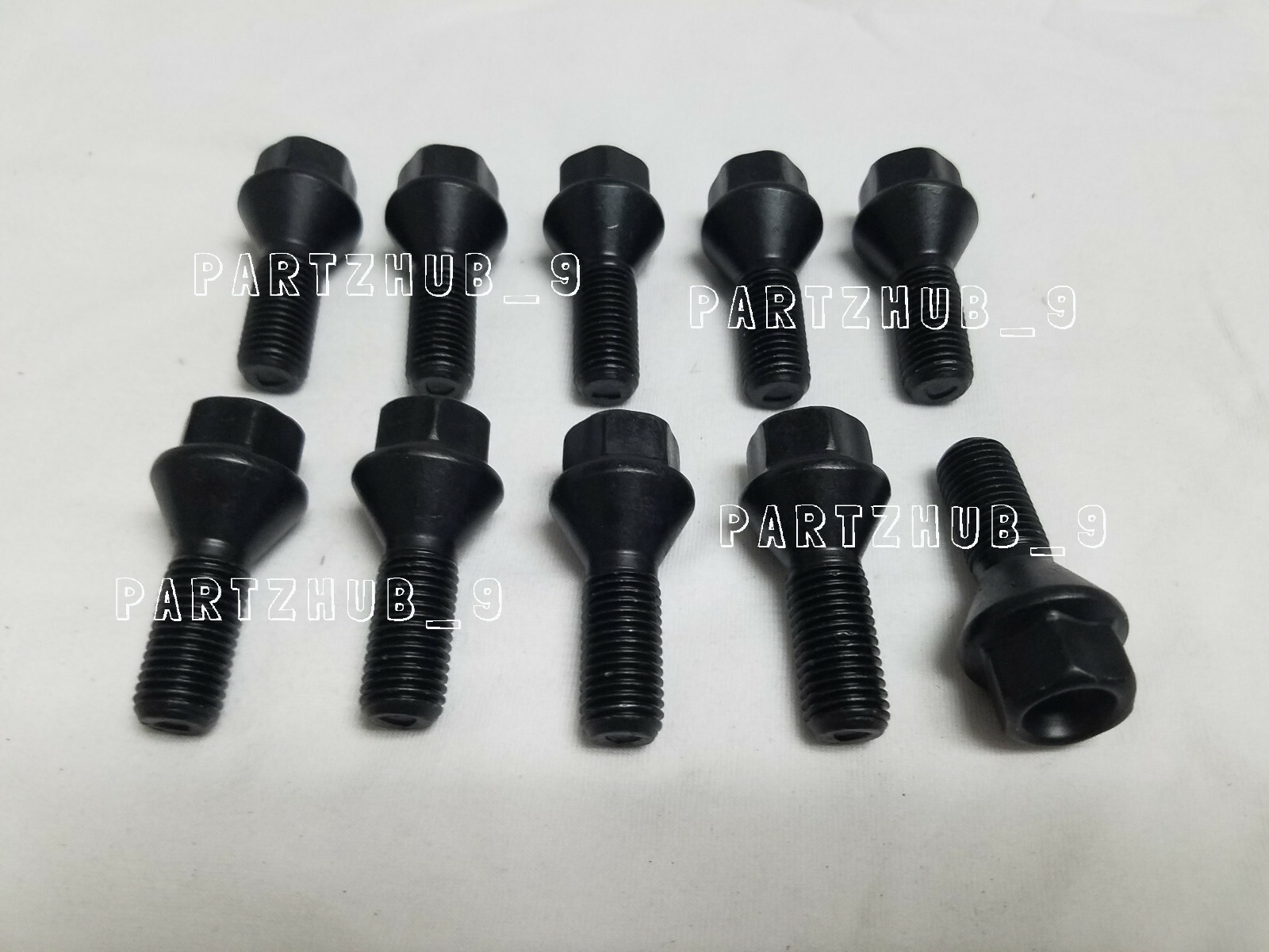 Set of 10 Wheel Lug Bolts Nuts 12 X1.5mm For BMW E46 E90 E39 E60 E53 ...