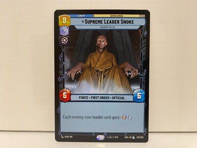 x1 NM Supreme Leader Snoke: Shadow Ruler Legendary Star Wars Unlimited ...