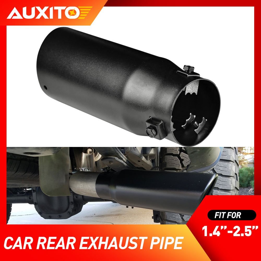 2.5" Inlet Car Exhaust Tip Muffler Pipe Tail Throat Pipe Stainless ...