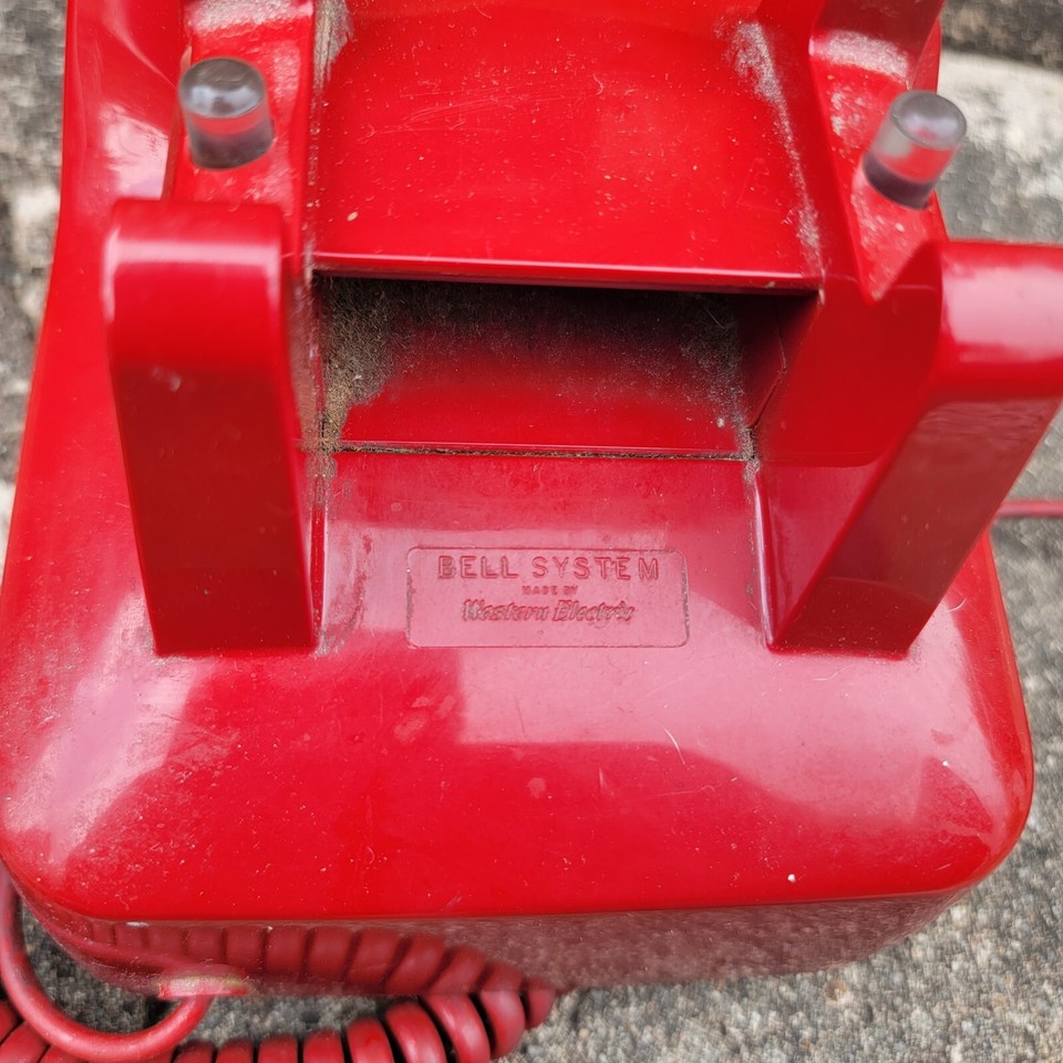Vintage Red Rotary Telephone Western Electric Bell System Batman ...