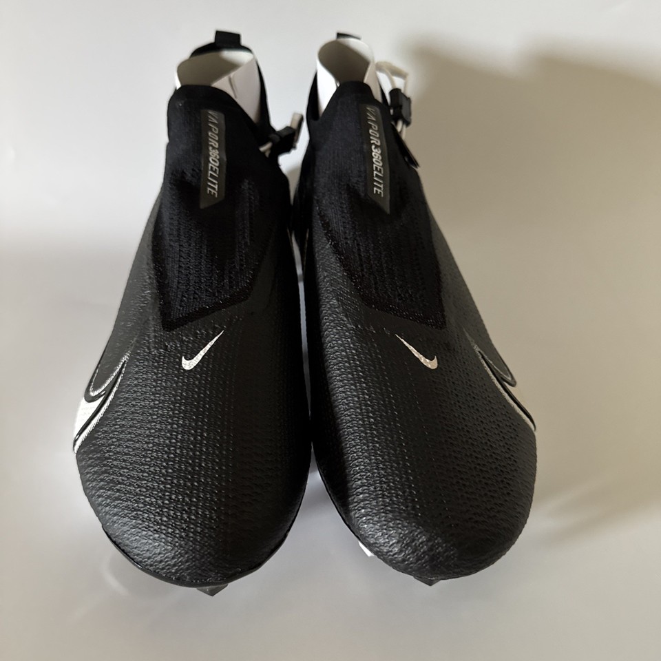 Nike Mens 12 WIDE Vapor Edge Elite 360 Flyknit Black Football Cleats ...