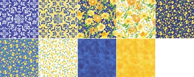 ANDOVER FABRICS - Ceramica by Two Can Art, 9pc 1mt Bundle & 1 Panel ...