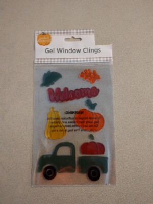 Gel Window Clings Welcome Fall Leaves Old Truck 268032 | eBay