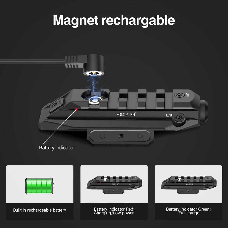 Gmconn Blue/Green Laser Sight Picatinny Rail Mounted USB Magnetic ...