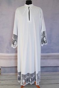 Beautiful Traditional Catholic Priest's Alb Chalice IHS Lace | eBay