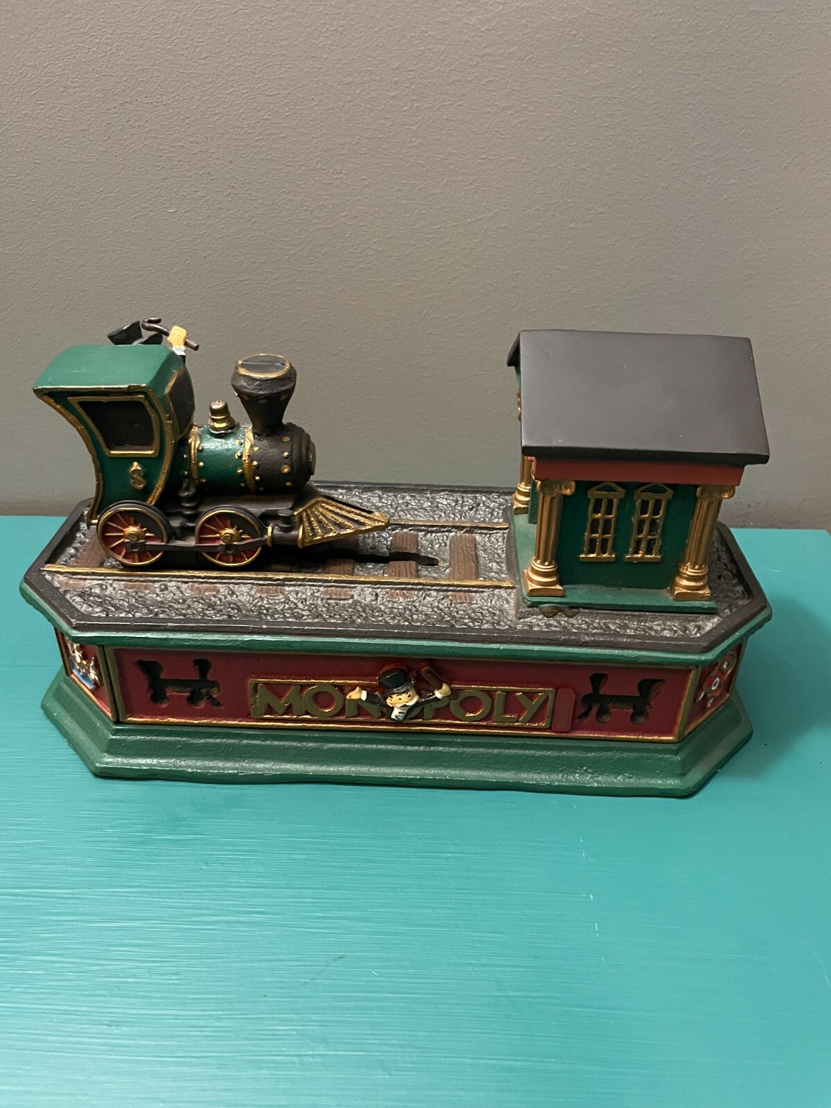 Hasbro Monopoly Game B&O Railroad Train Steam Engine Banker Cast Iron ...