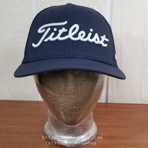 GOLF TITLEIST Pro V-1 FootJoy Navy Blue Vented Lightweight Adj. Hat Cap ...