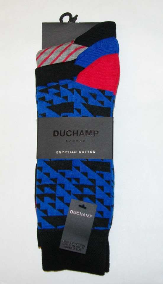 Duchamp 'London' Egyptian Cotton Socks - 3 Pair Pack - Size UK 7 - 11 ...