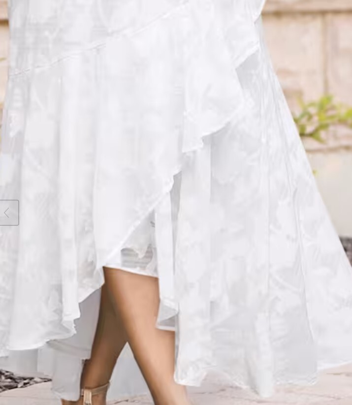 22W PLUS Ashro Jenneh Flowy Formal Church Party Wedding White Jacket ...