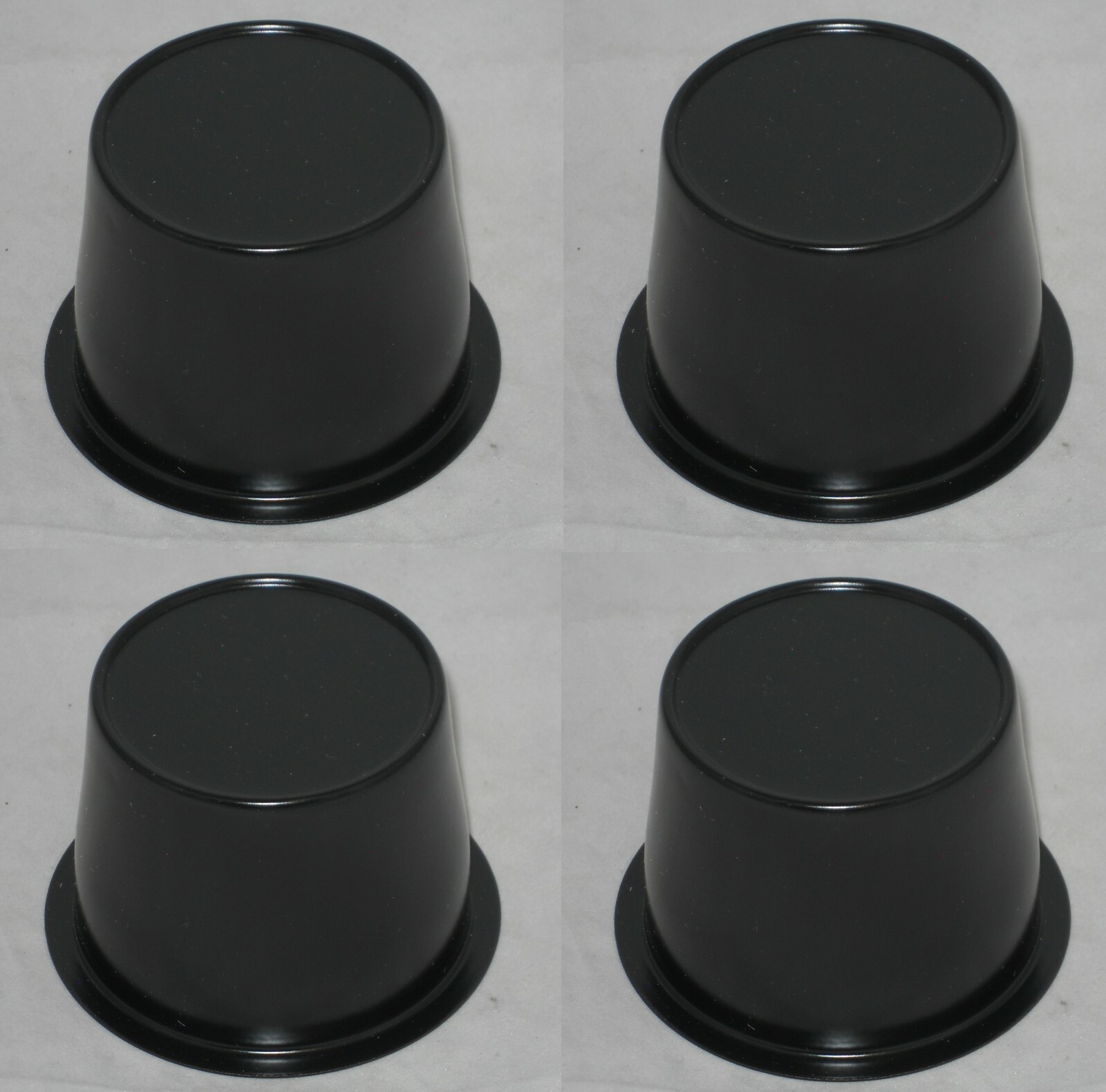 4 CAP DEAL FITS 2.60" DIA BORE WHEEL RIM BLACK STEEL CENTER CAPS PUSH ...