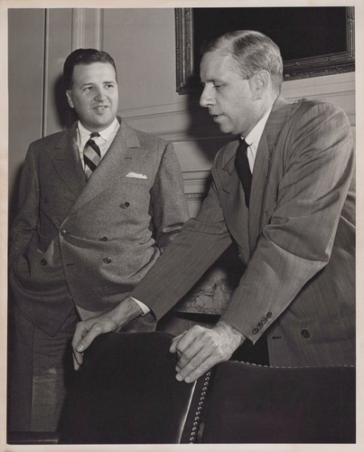 1946 Henry Ford II John S Bugas Dearborn Michigan 8x10 Original Press ...