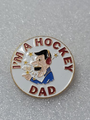 I'm A Hockey Dad Skating Father Puck Earmuffs Man Round Ice Enamel ...