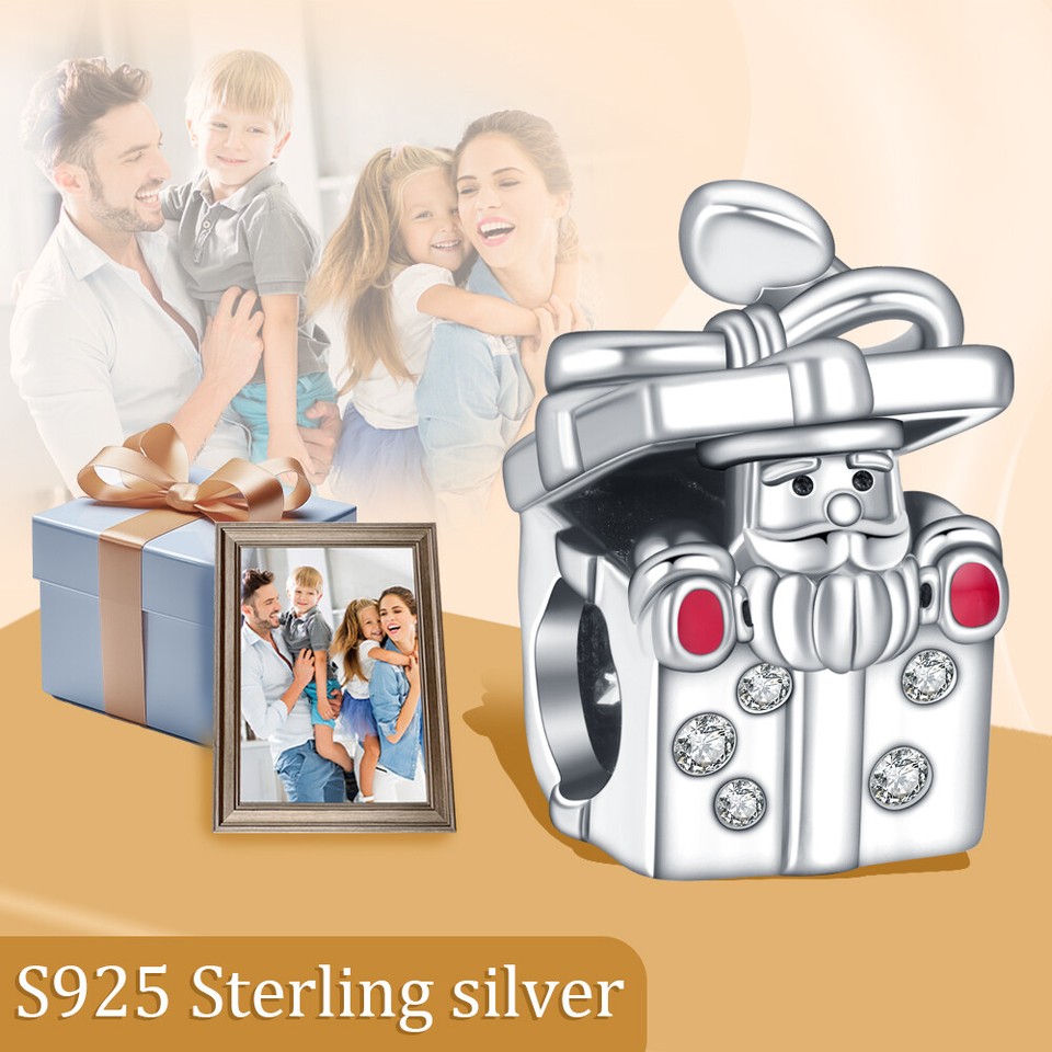 Authentic New Santa in Gift Box Charm 925 Sterling Silver Women ...