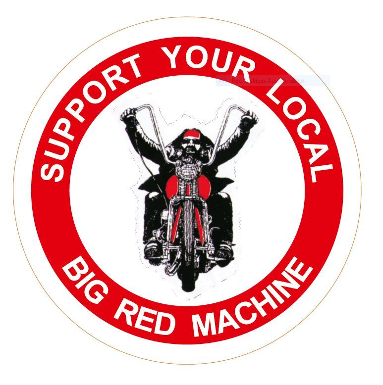 054 Hells Angels Support 81 Sticker„Support Your Local Big Red Machine ...