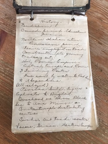 Antique High School Student Notebook Handwritten Notes Vintage ...