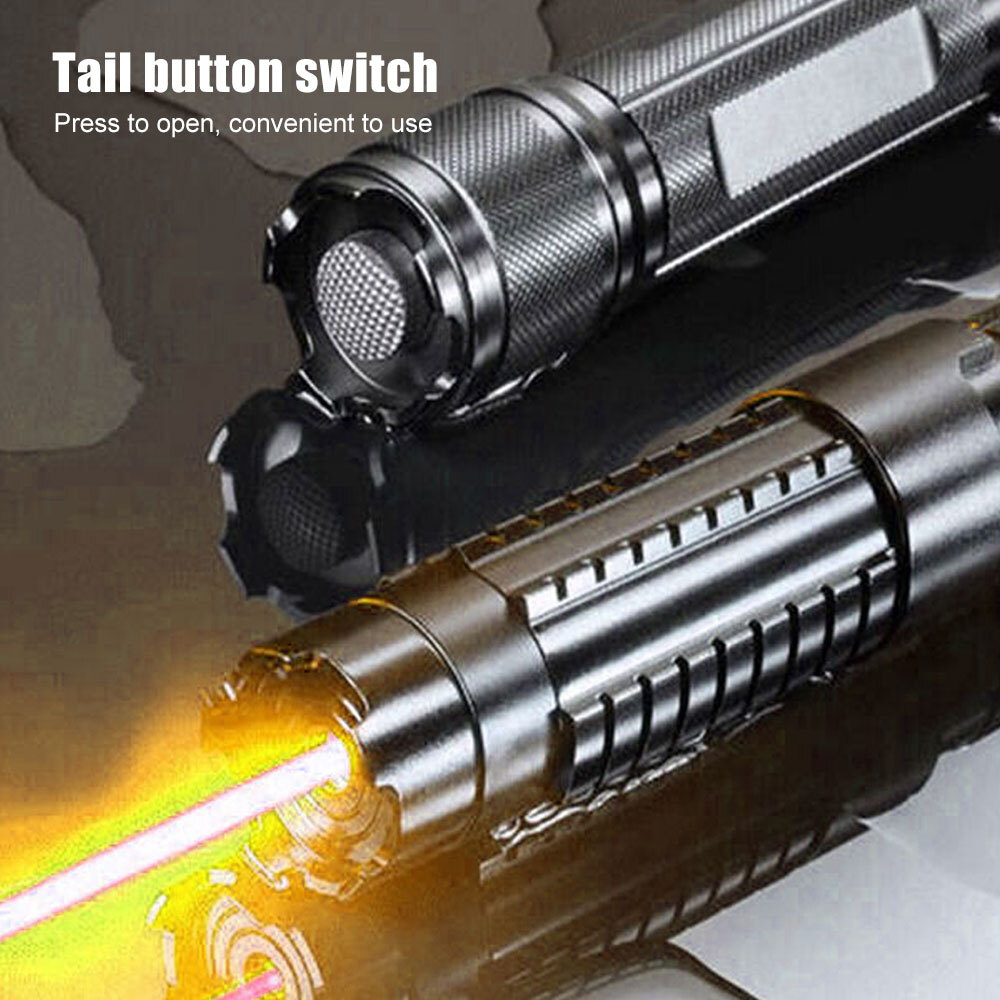 Yellow Laser Pointer Fire Exit Sign On Ceiling With Light Stock Photo