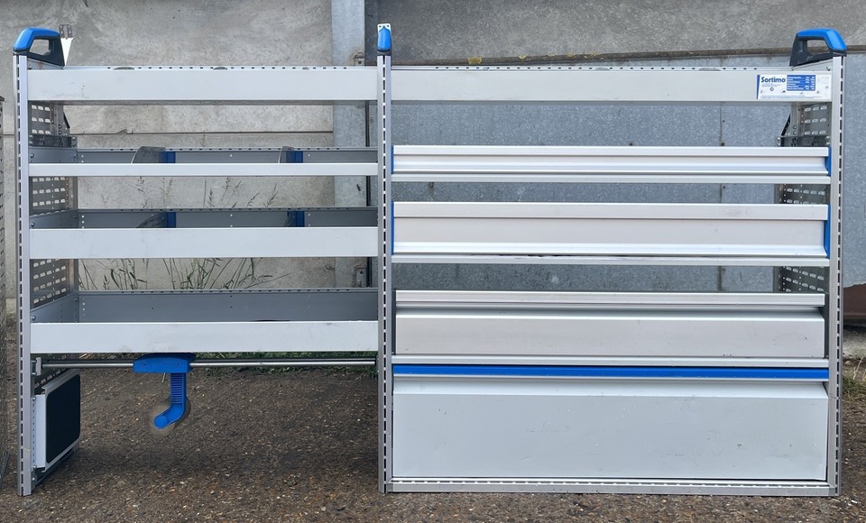 VAN RACKING SHELVING DRAWERS DRAWS LIN BINS SINK CASE WORKTOP SORTIMO ...