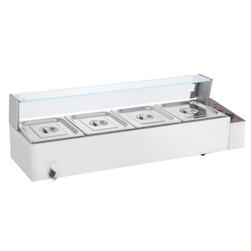 4*12QT Commercial Electric Food Warmer Countertop Steam Table Buffet ...