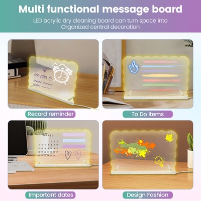 Acrylic Dry Erase Board Transparent Illuminated Painting Board with ...