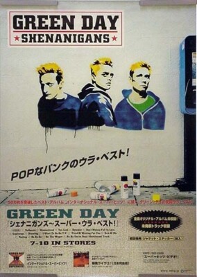 GREEN DAY Shenanigans 2002 Japan Original Promo Poster B2 20x28in | eBay