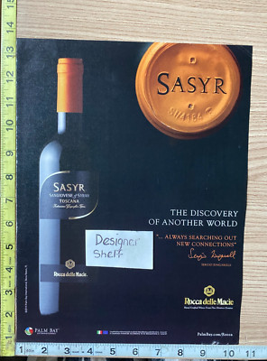 sasyr Sangiovese Syrah Toscana Red Wine 2011 Print Advertisement | eBay