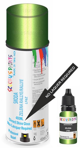 For Skoda Zelena Rallye/Rallye Green Lf6Z Paint Spray Octavia,Fabia ...