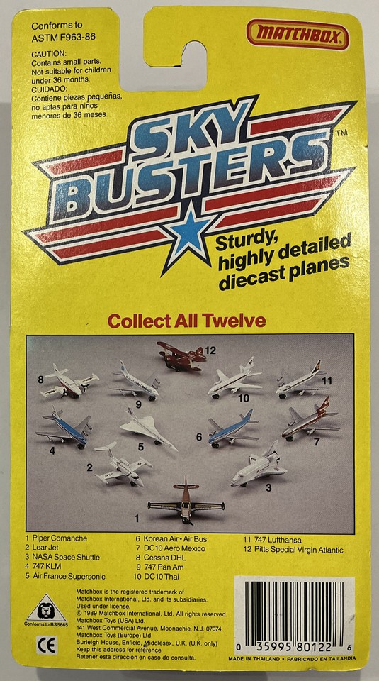 Matchbox Sky Busters Air France Supersonic Aircraft, Die Cast Metal ...