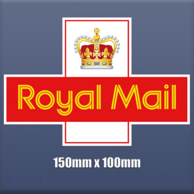 Sticker Royal Mail Logo Self Adhesive Vinyl sticker 150mm x 100mm S126 ...