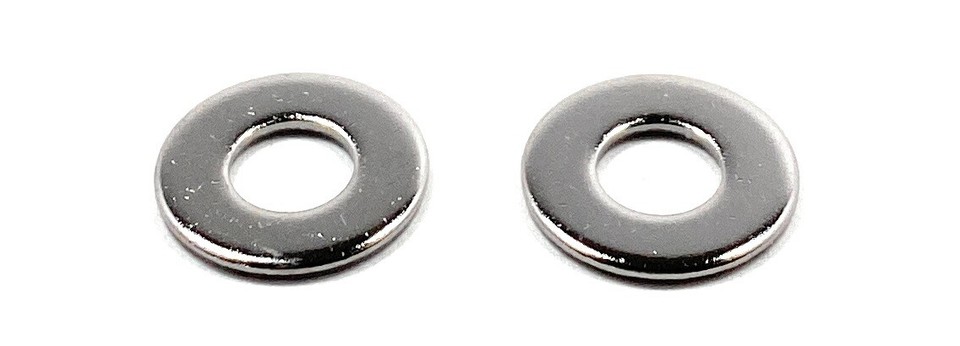 (50) 1/4" Chrome 18-8 Stainless Steel Flat Washer 5/8 OD - Chrome Flat ...