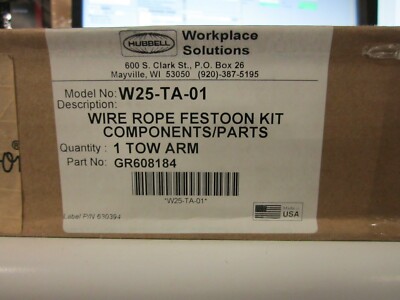 Hubbell Wire Rope Festoon Kit Components/Parts GR608184 1 Tow Arm | eBay