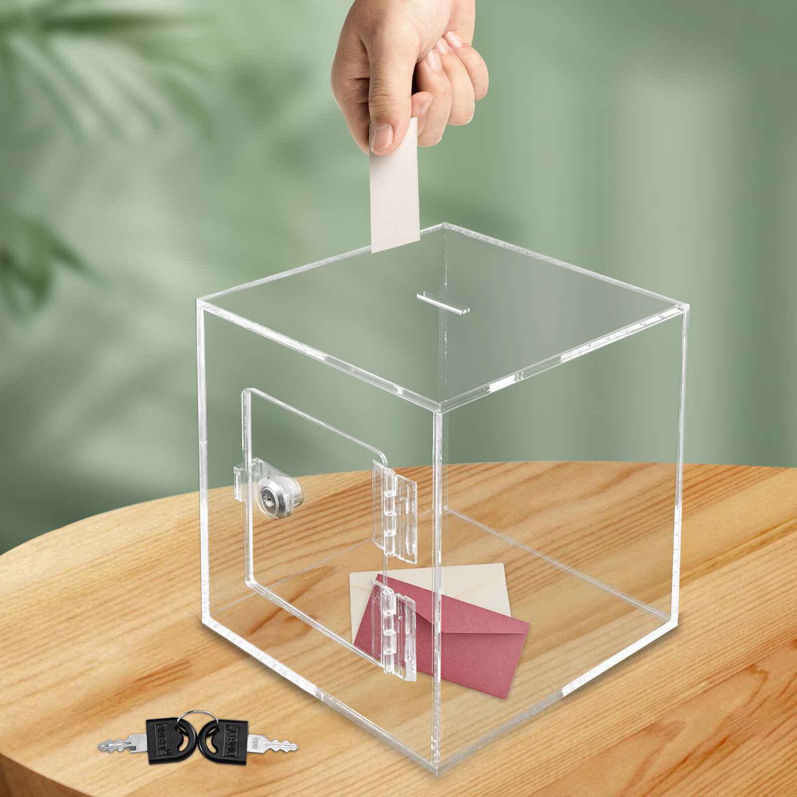 Cash Box Clear Donation Box Acrylic Ballot Box W/ Key Mailboxes Tips ... Cash Box Clear Donation Box Acrylic Ballot Box W/ Key Mailboxes Tips ...