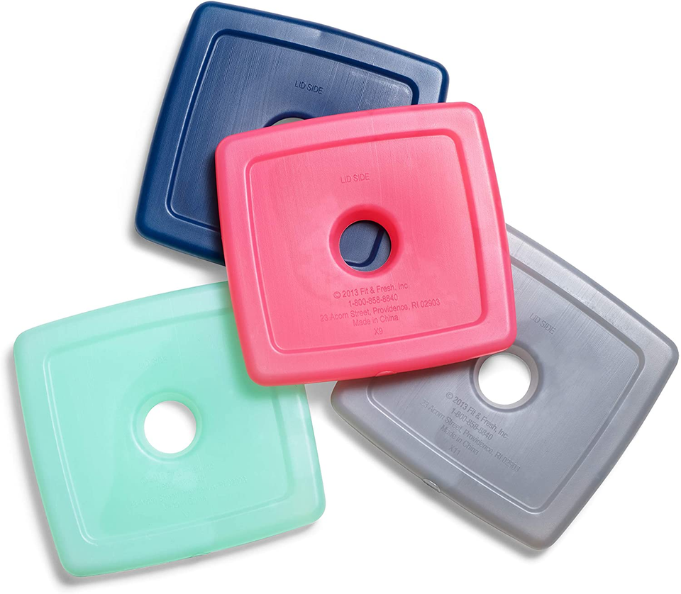 Cool Coolers by 4 Pack Slim Ice Packs, Quick Freeze Space Saving ...