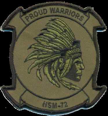 4" NAVY HSM-72 PROUD WARRIORS BIG CHIEF HELICOPTER SQUAD GREEN ...
