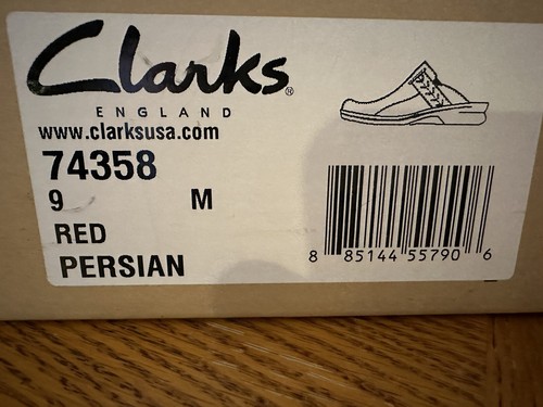 Clark's Women Artisan Collection Leather Clogs Mules Size 9 Persian Red ...