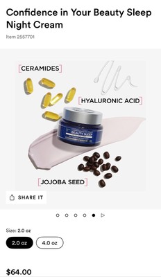 IT Cosmetics Confidence in Your Beauty Sleep Cream -2oz NIB. Skin ...