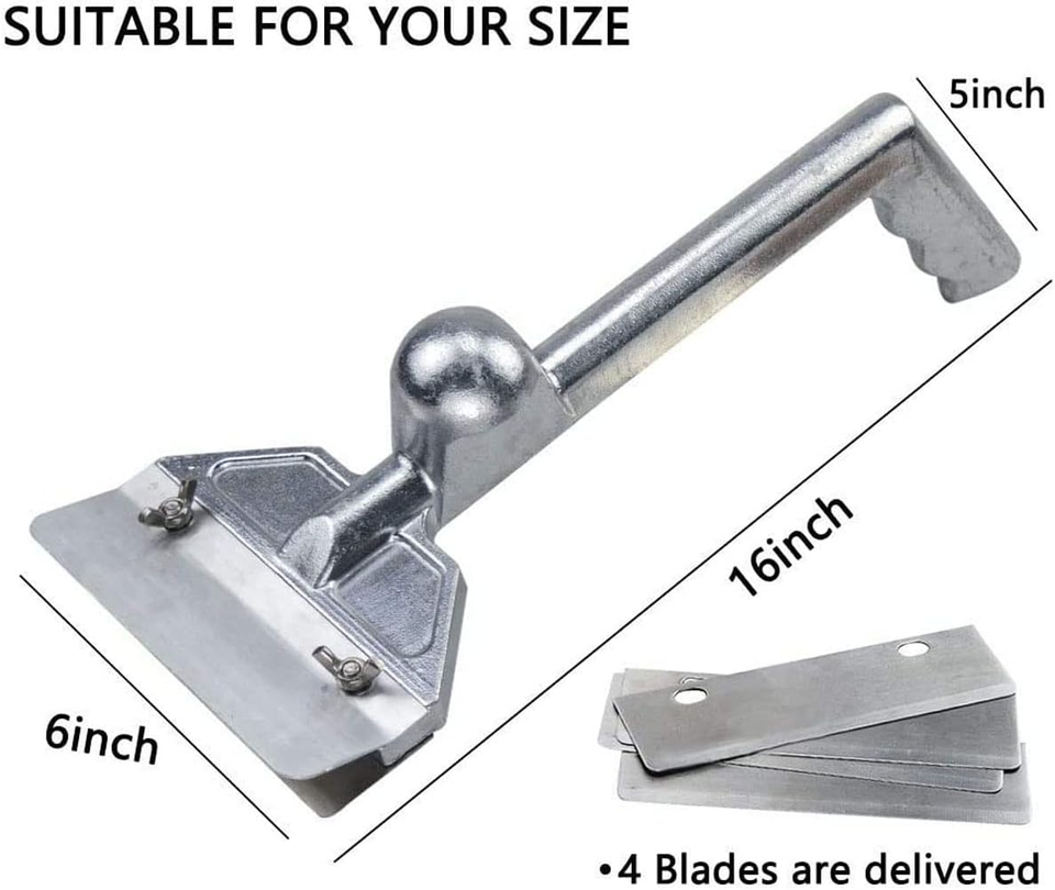 Lrui Grill Scraper Heavy Duty Griddle Scraper Set with 5 Replacement ...