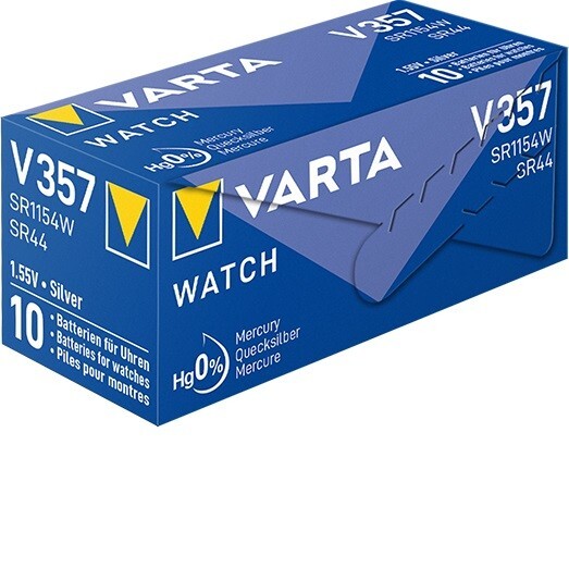 10 VARTA 357 SR44SW Battery Silver 1.55V Coin Button Cell Watch Exp ...