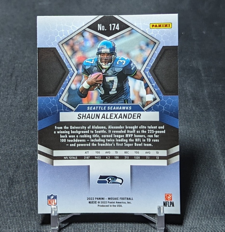 Shaun Alexander 2022 Panini Mosaic Football Card #174 Seattle Seahawks ...