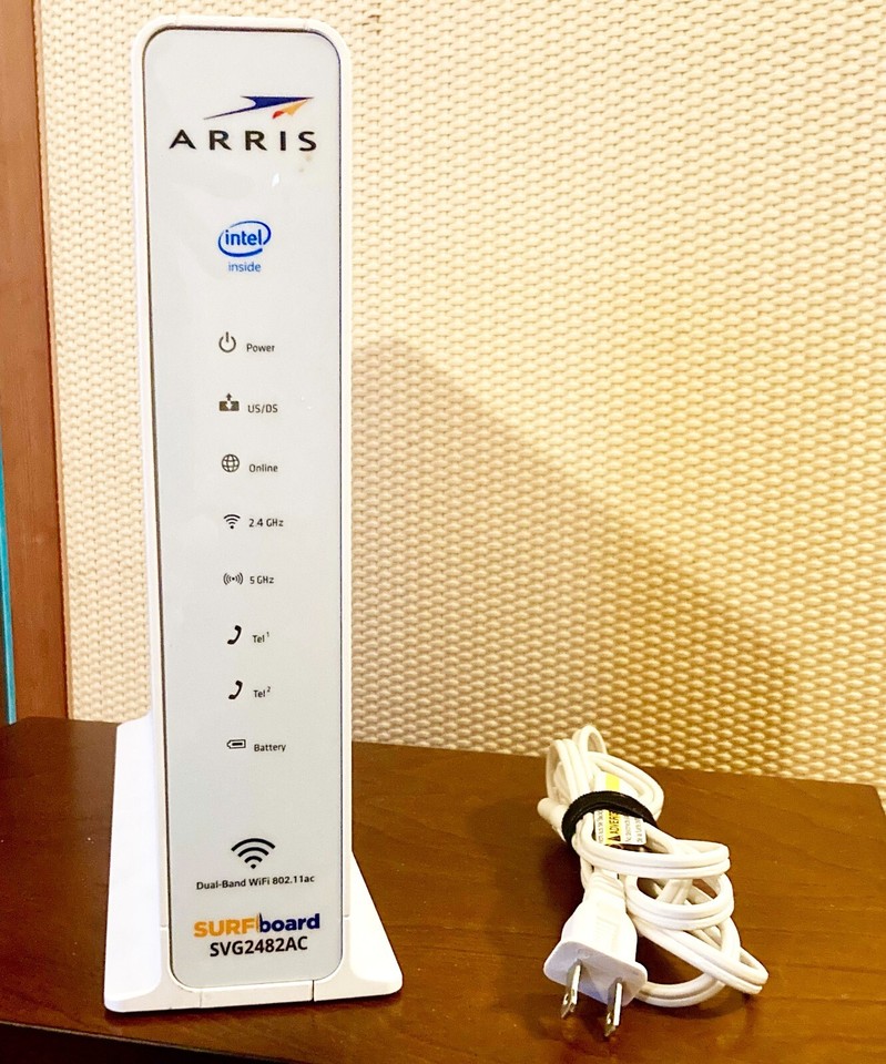 Arris Surfboard SVG2482AC Dual-Band Wifi White Wireless Cable Modem ...