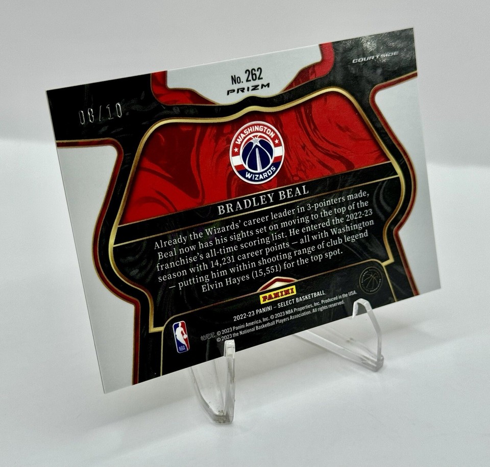 2022-23 Panini Select BRADLEY BEAL Gold Disco Prizm Courtside Suns ...