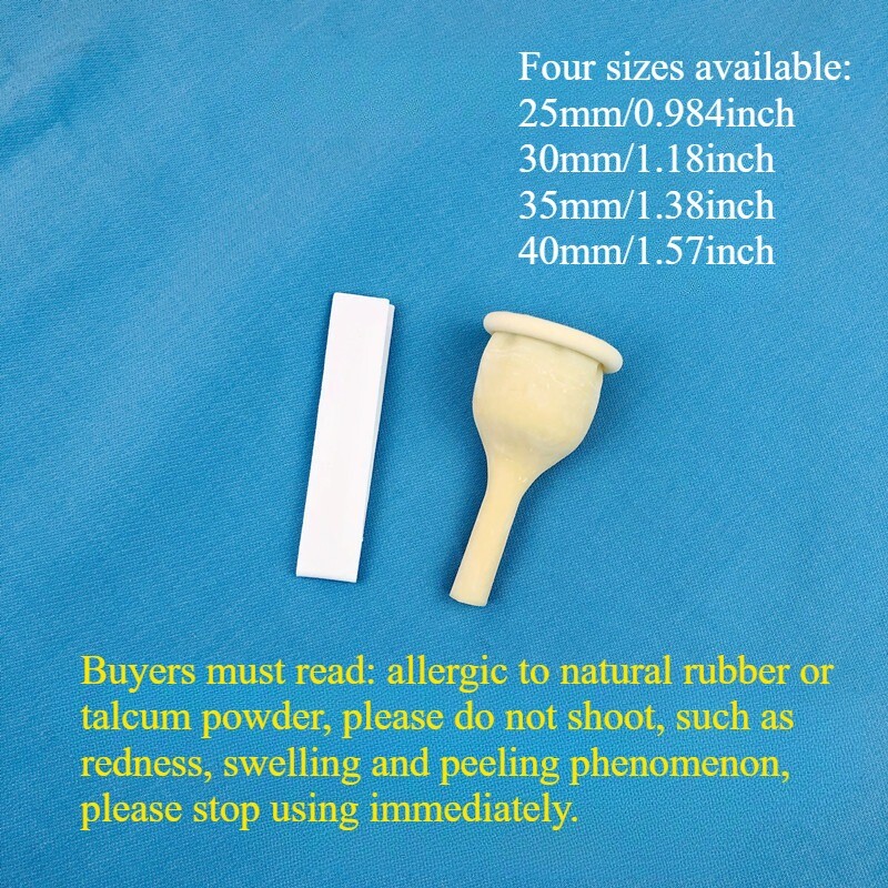 Set of 2 Men Reusable Latex Sleeve Type Urine Bag Male Drainage ...