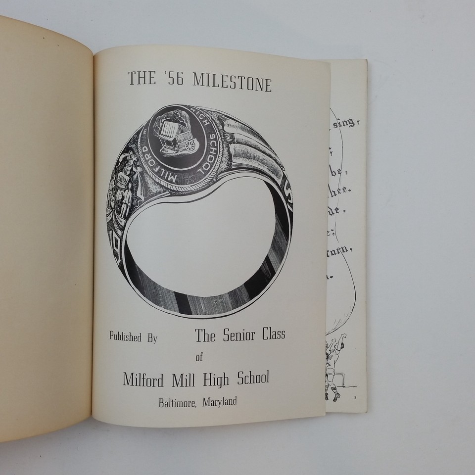 YEARBOOK 1956 Milestone Millford Mill High School Baltimore Maryland | eBay