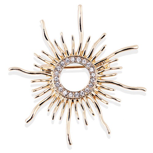 Enamel Sun Brooch Pin Women Rhinestone Crystal Scarf Coat Broochy3 ...