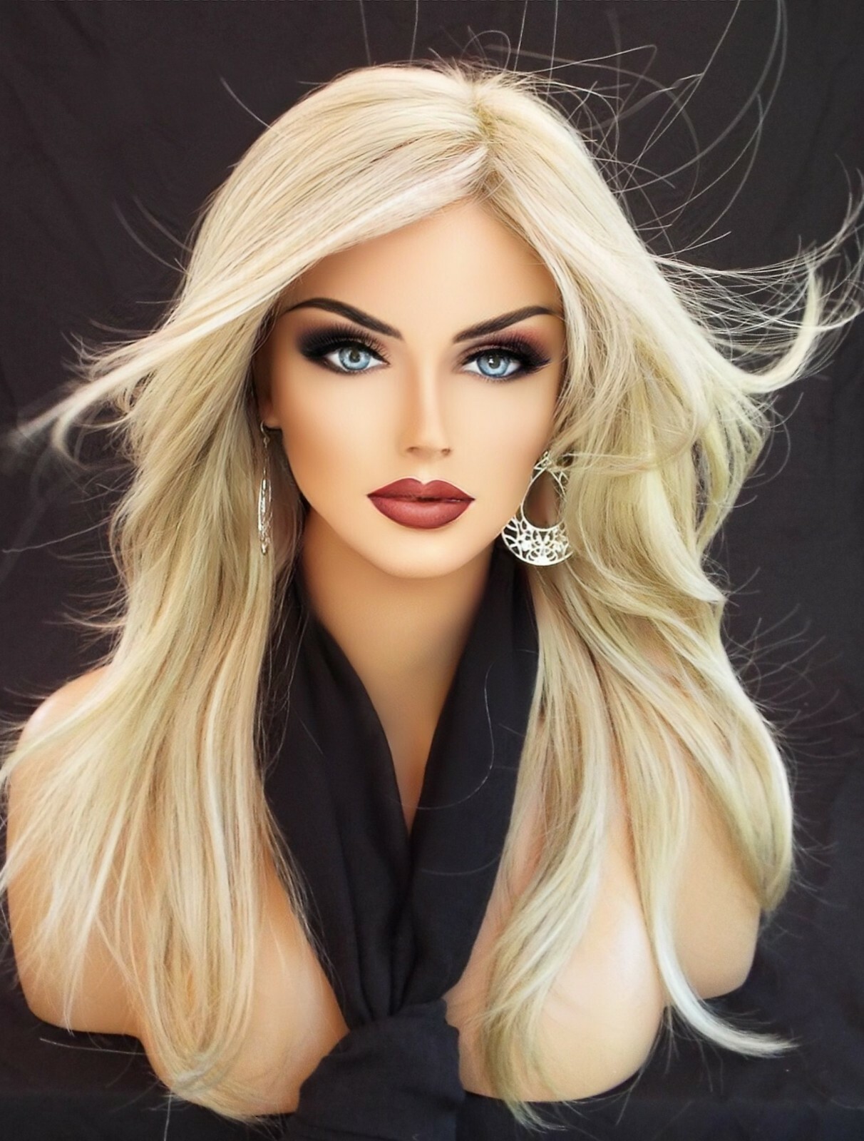 SHILO NORIKO RENE OF PARIS MONOTOP WIG STUNNING SEDUCTIVE STYLE CLR ...