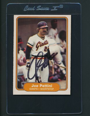 1982 Fleer #398 Joe Pettini Giants Signed Auto *B237 | eBay